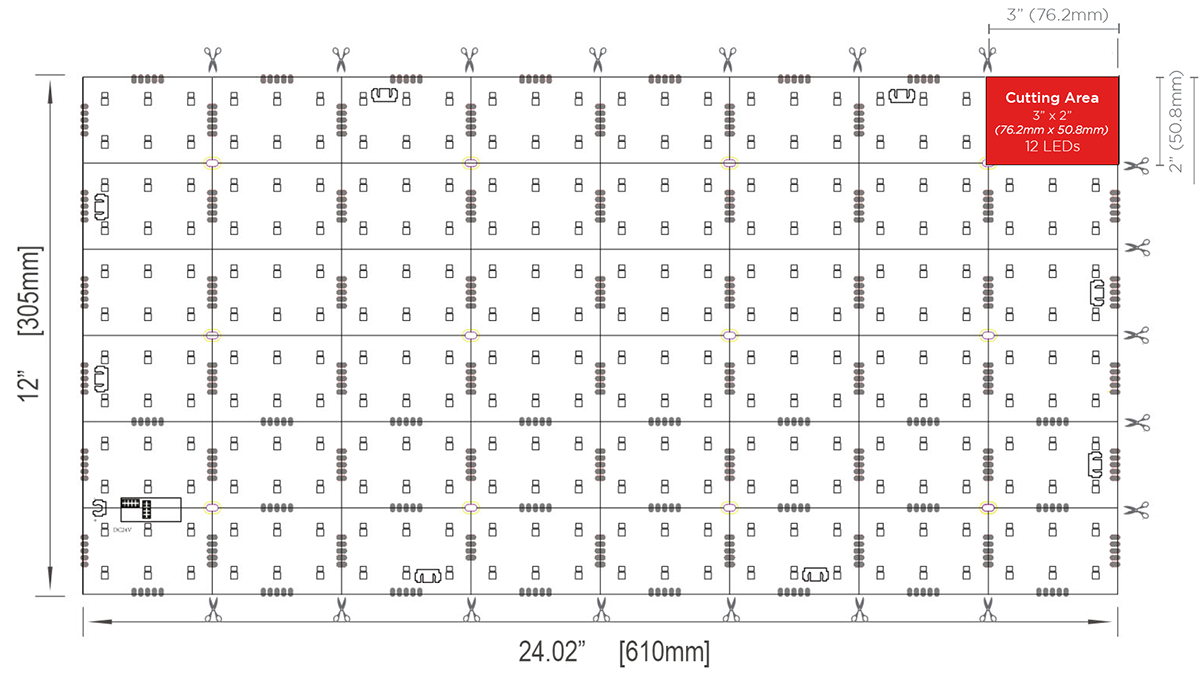 LuxFlex RGBW Flexible LED Sheet | LEDCONN - Dynamic Color Lighting